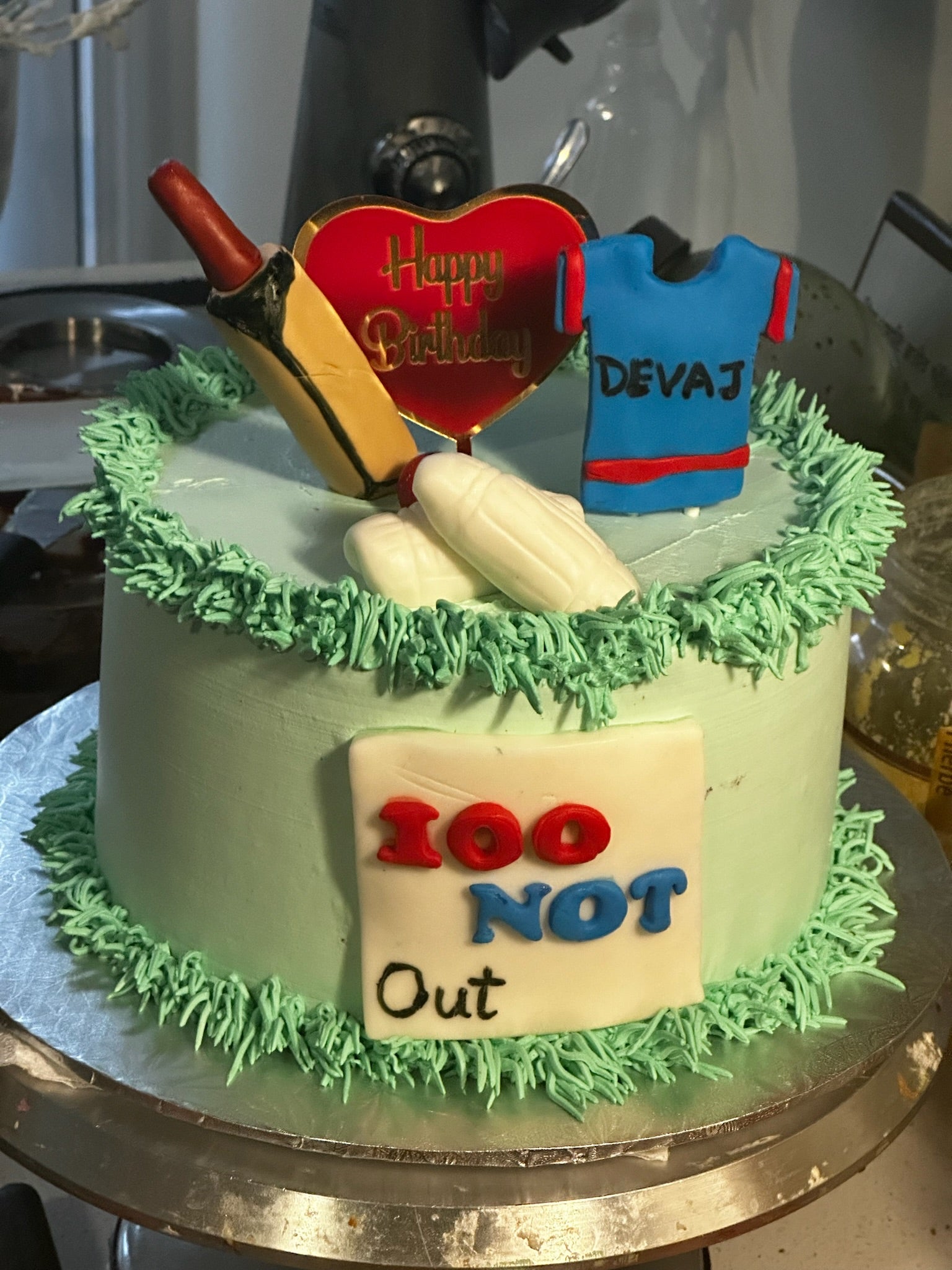 Cricket Theme Birthday Cake for Devaj (SPT006) | TMM Bakery
